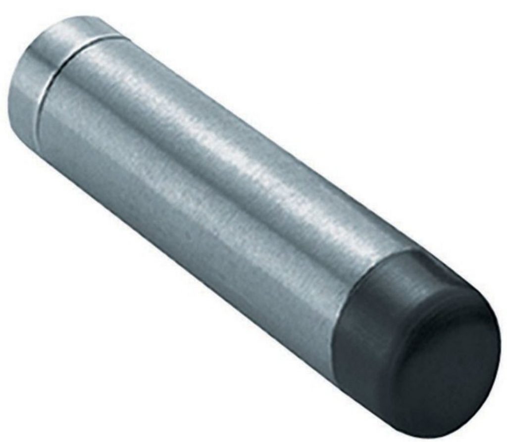 Pencil Projecting Door Stop Satin Chrome 100mm - Direct Hardware UK