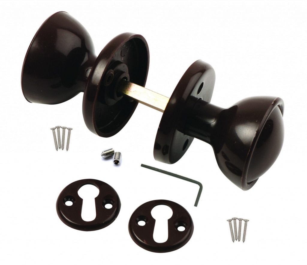 Brown Plastic Rim Knobs for Rim Locks and Sashlocks - Direct Hardware UK