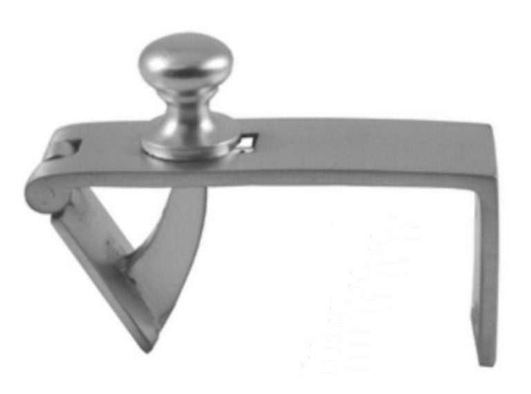 Counter Flap Catch & Stay Satin Chrome 85mm - Direct Hardware UK