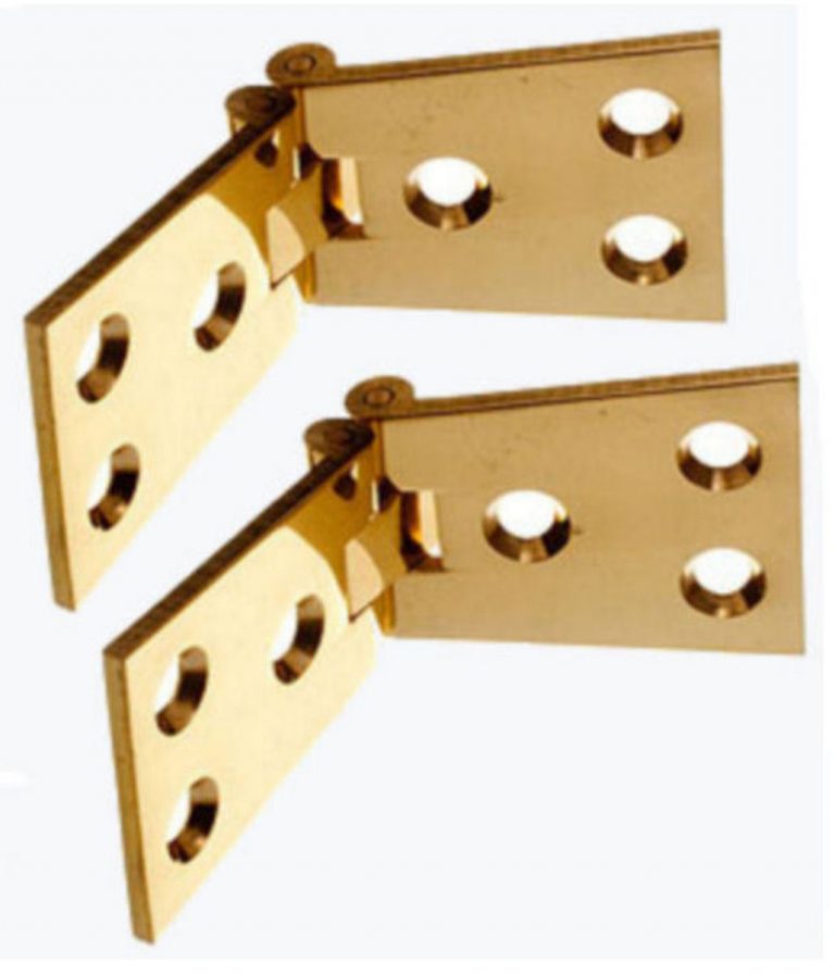 Counter Flap / Bar Flap Hinges Polished Brass 100mm - Direct Hardware UK